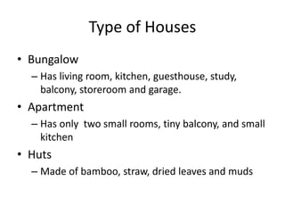 Type of houses | PPTX