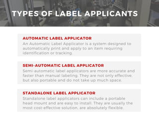 Types of Label Applicator Machine | PPT | Free Download