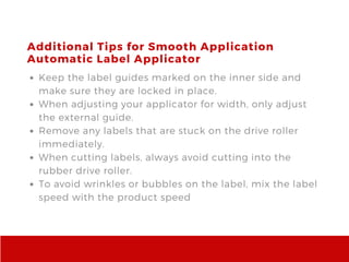 Types of Label Applicator Machine | PPT | Free Download