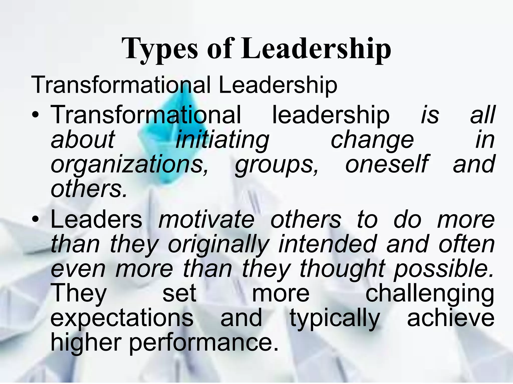Type of leadership | PPTX