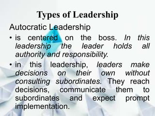 Type of leadership | PPTX