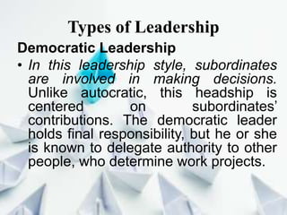 Type of leadership | PPTX