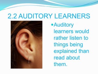 Type of learners, visual | PPT