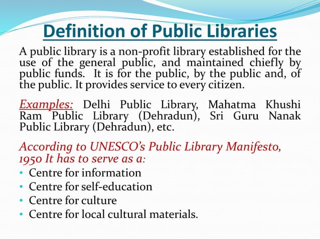 Types of Libraries Kind of libraries | PPTX