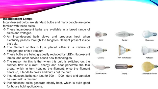 Types of lighting and their uses | PPTX