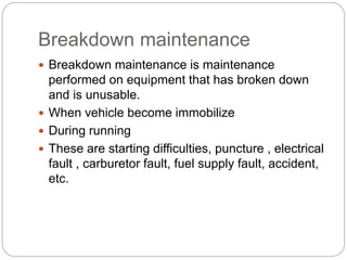 Type of maintenance | PPTX