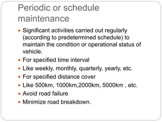 Type of maintenance | PPTX | Business | Business and Finance