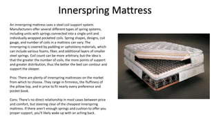 Types of Mattresses: 10 mattresses explained | PPTX