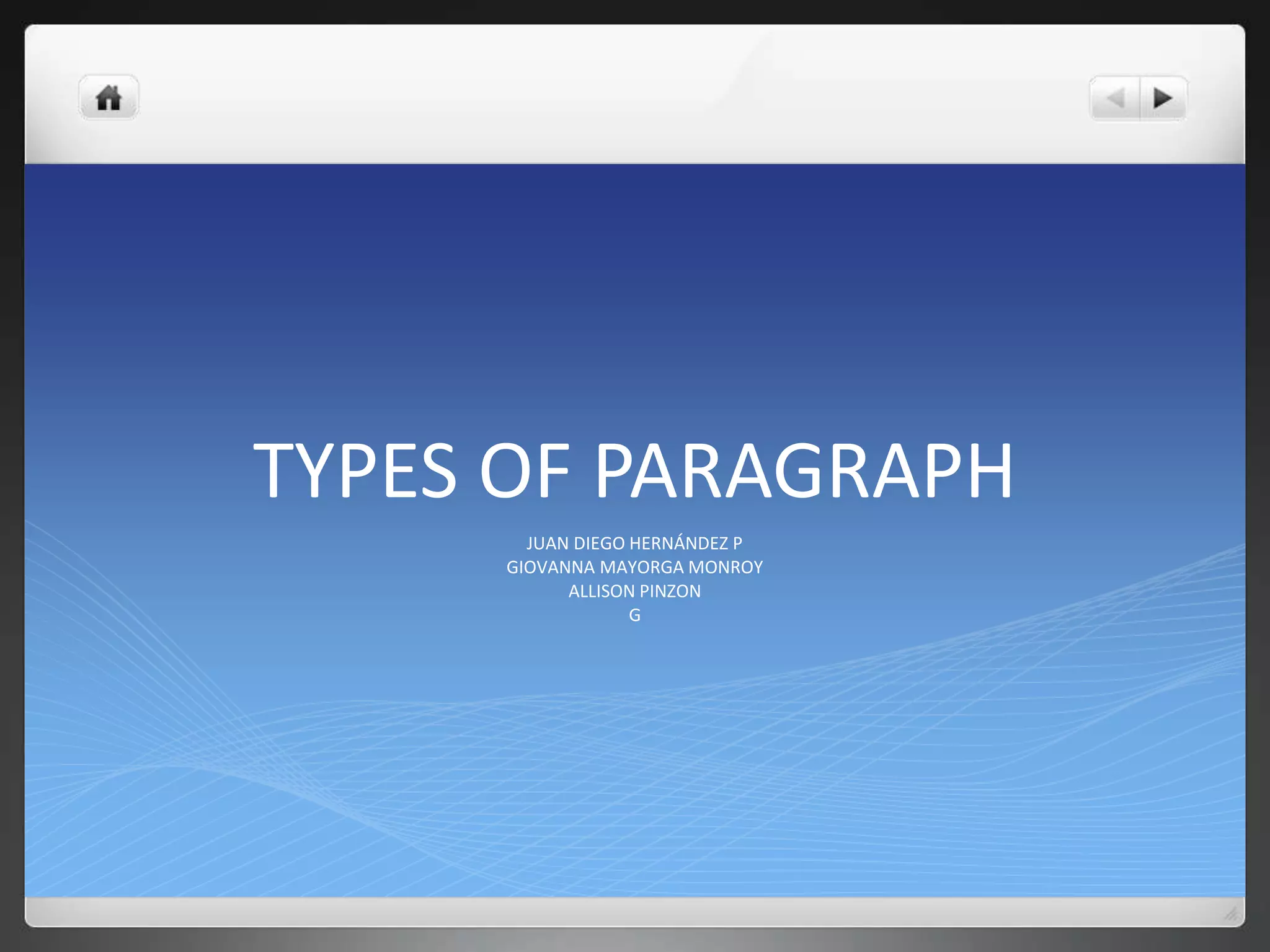 Type of paragraph | PPT