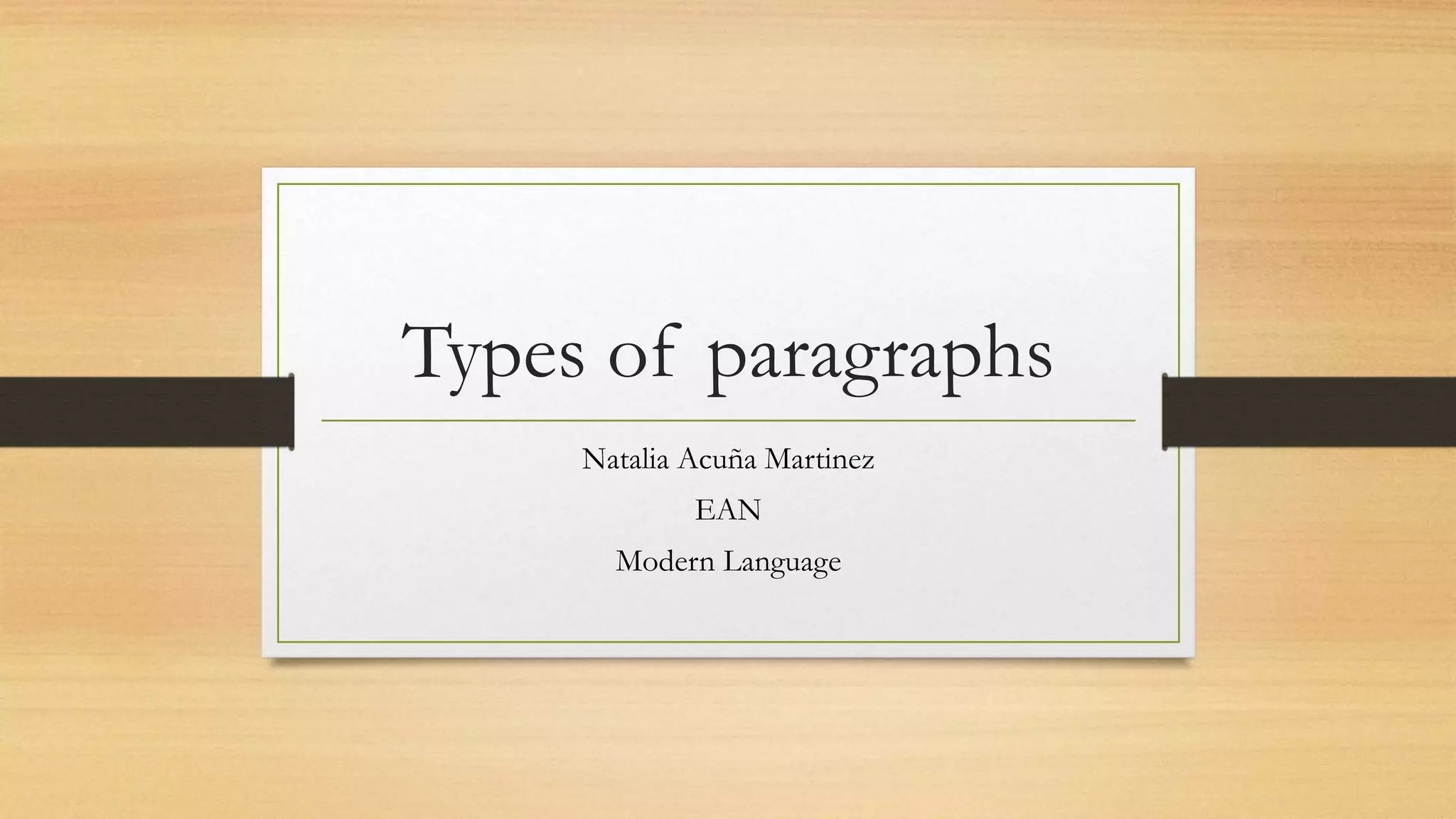 Types of paragraphs | PPTX