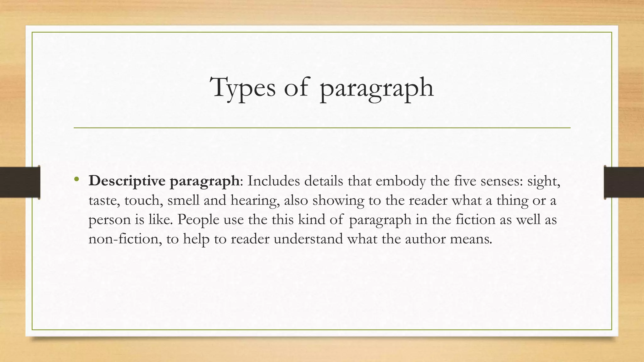 Types of paragraphs | PPT