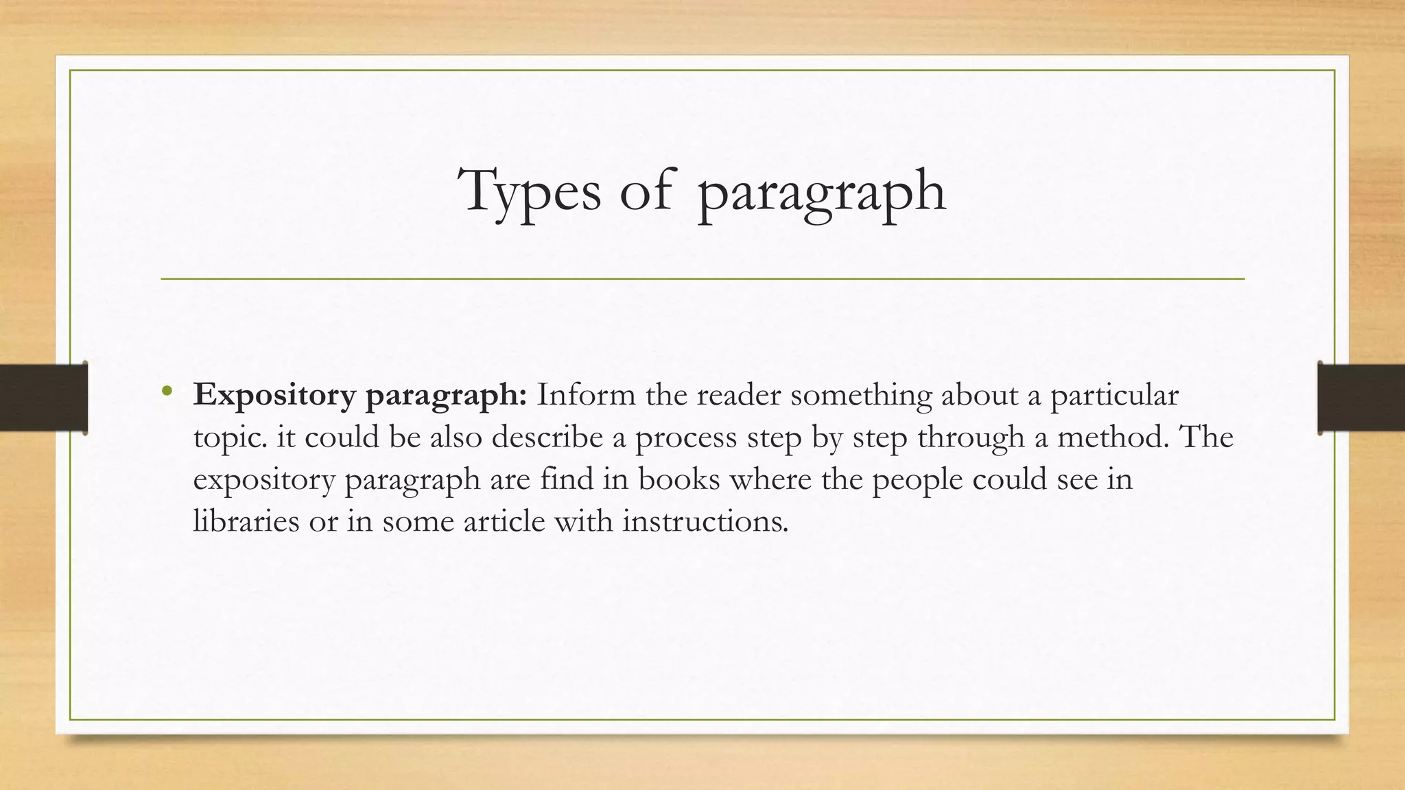 Types of paragraphs | PPTX