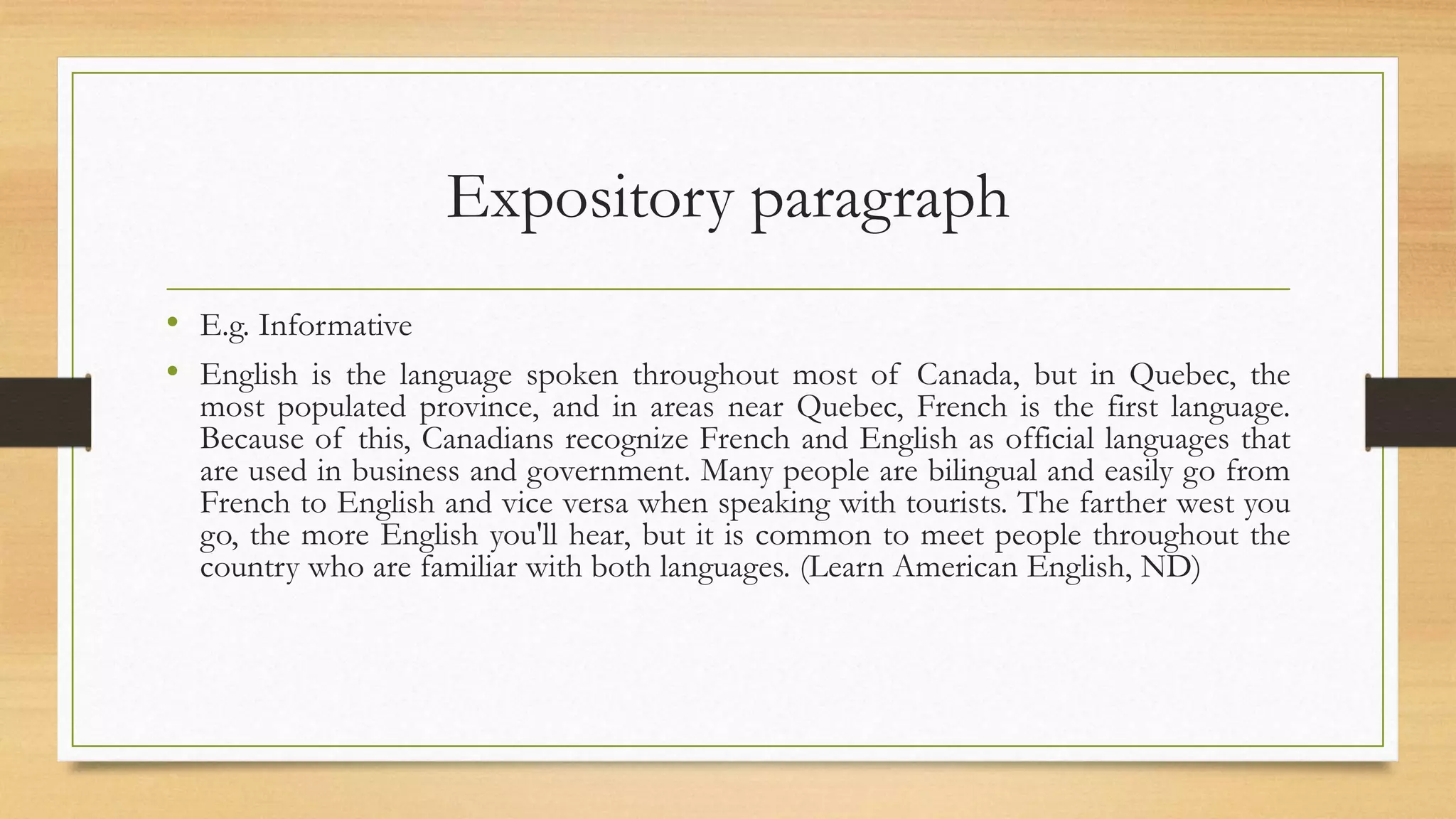 Types of paragraphs | PPTX