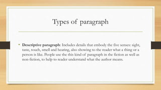 Types of paragraphs | PPTX