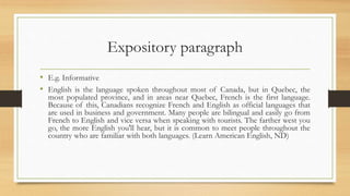 Types of paragraphs | PPTX