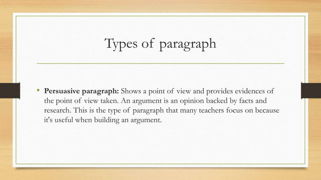 Types of paragraphs | PPT