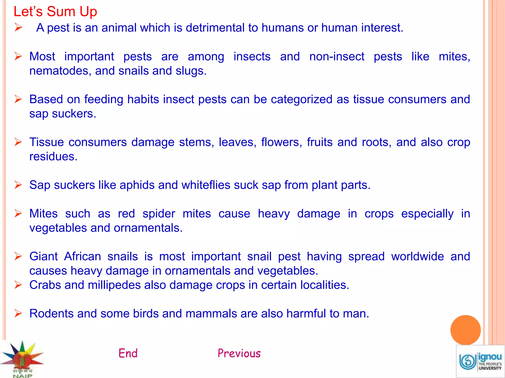 Type of pests | PPSX