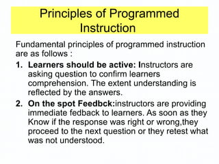 Type of programmed instruction, linear programmed instruction,meaning ...