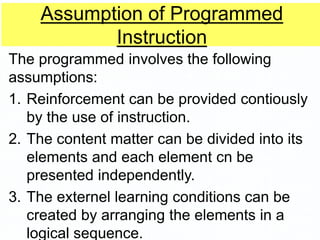 Type of programmed instruction, linear programmed instruction,meaning ...