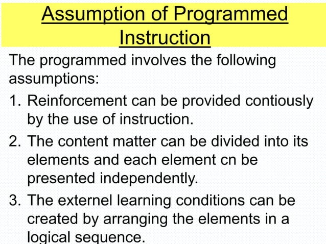 Type of programmed instruction, linear programmed instruction,meaning ...