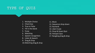 Type of quiz (Kelompok 3) | PPTX