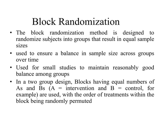 Type of randomization | PPTX