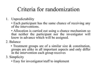 Type of randomization | PPT