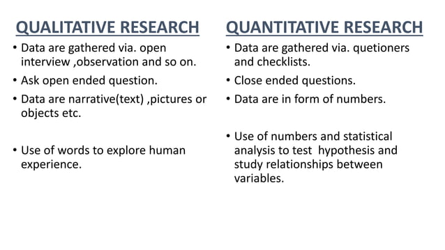 Differences between Qualitative research vs Quantitative research.pptx