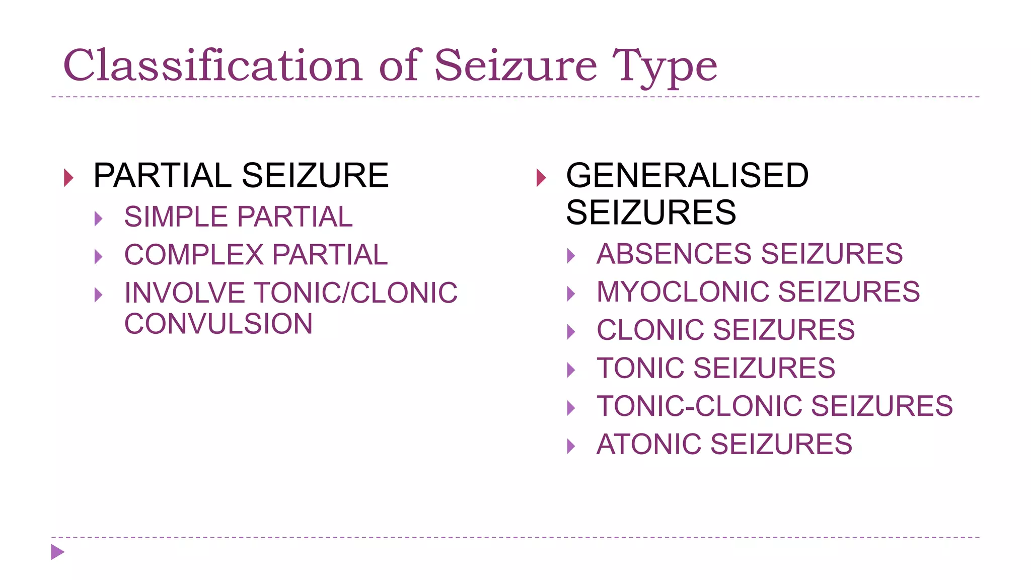 Type of seizures | PPTX