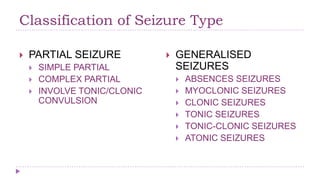 Type of seizures | PPTX