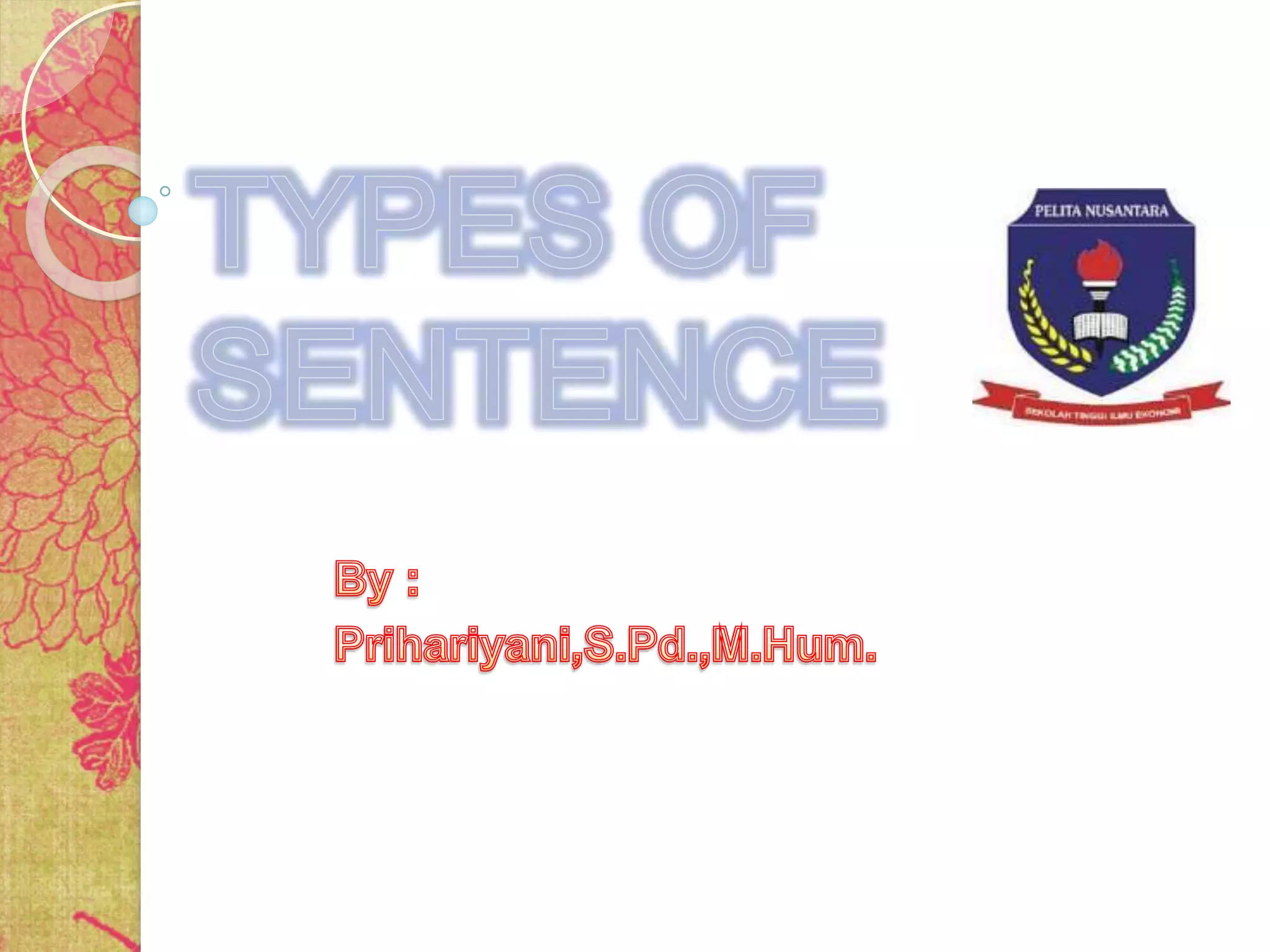 TYPE OF SENTENCES | PPTX