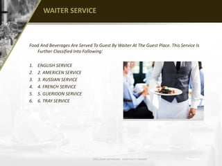 TYPE OF SERVICE. - HOTEL & HOSPITALITY INDUSTRY | PDF