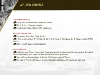 TYPE OF SERVICE. - HOTEL & HOSPITALITY INDUSTRY | PDF