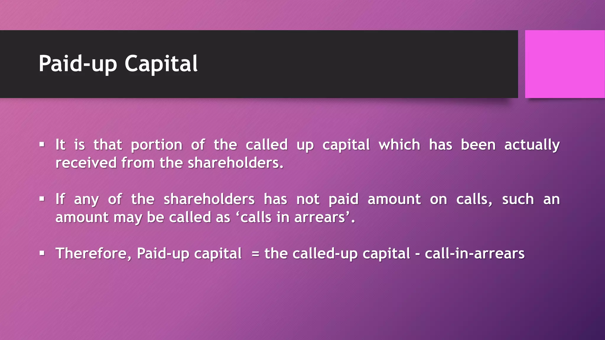 Type of share capital | PPTX