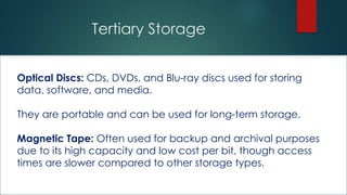 TYPE OF STORAGE computer computer instructor | PPTX