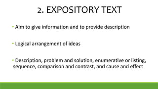 TYPE OF TEXTS | PPT