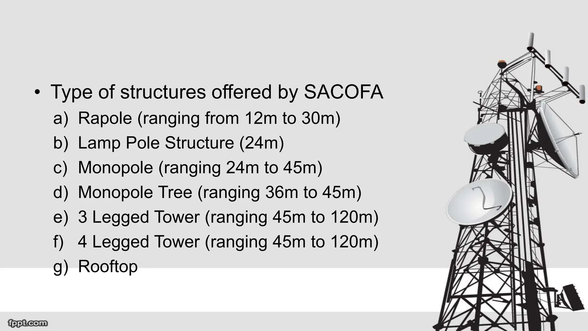 Type Of Tower Telecommunication Anttenna Ppt