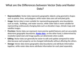 type of vector data in vectors and geometries | PPT