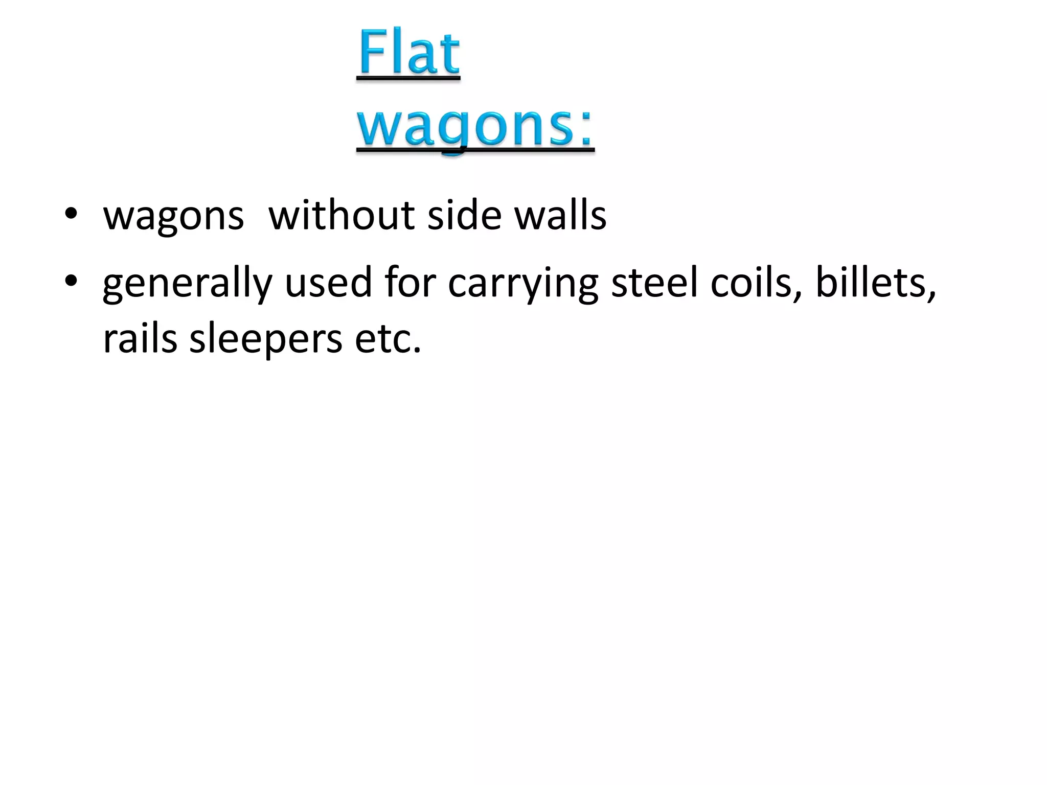 INTRODUCTION OF CARRIAGE & WAGON, VARIOUS TYPES OF WAGON | PDF