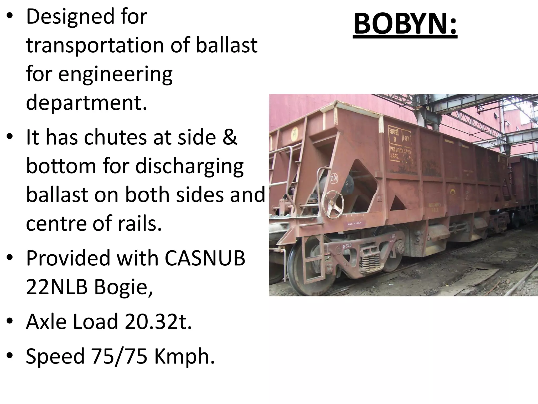 INTRODUCTION OF CARRIAGE & WAGON, VARIOUS TYPES OF WAGON | PDF