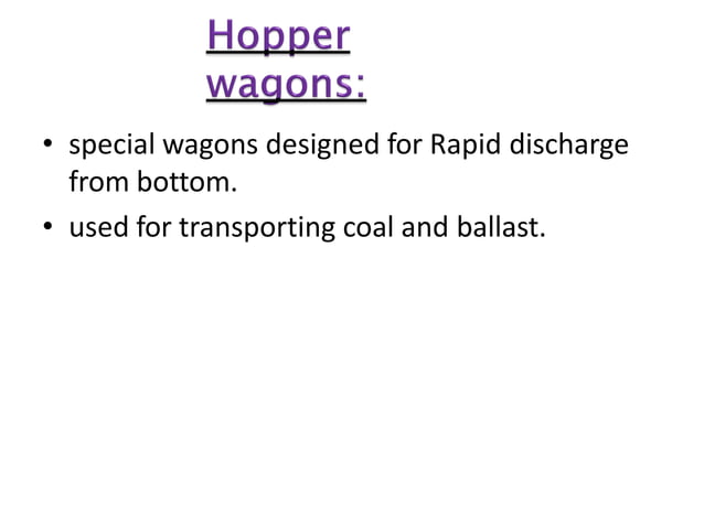 INTRODUCTION OF CARRIAGE & WAGON, VARIOUS TYPES OF WAGON | PDF | Rail ...