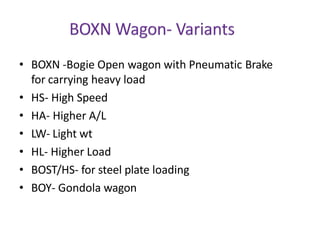 INTRODUCTION OF CARRIAGE & WAGON, VARIOUS TYPES OF WAGON | PDF