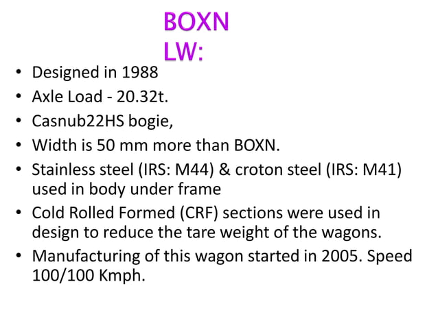 INTRODUCTION OF CARRIAGE & WAGON, VARIOUS TYPES OF WAGON | PDF | Rail ...