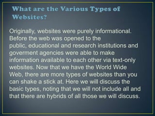 Type of websites | PPTX