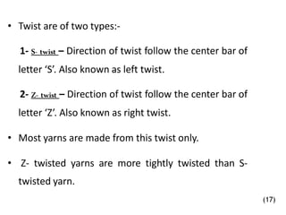 How to identify different types of yarns | PDF