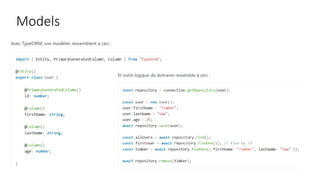 TypeORM - Presentation of Framework TypeORM | PPT