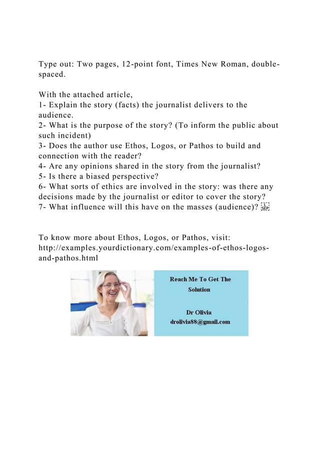 Type out Two pages, 12-point font, Times New Roman, double-spaced.docx