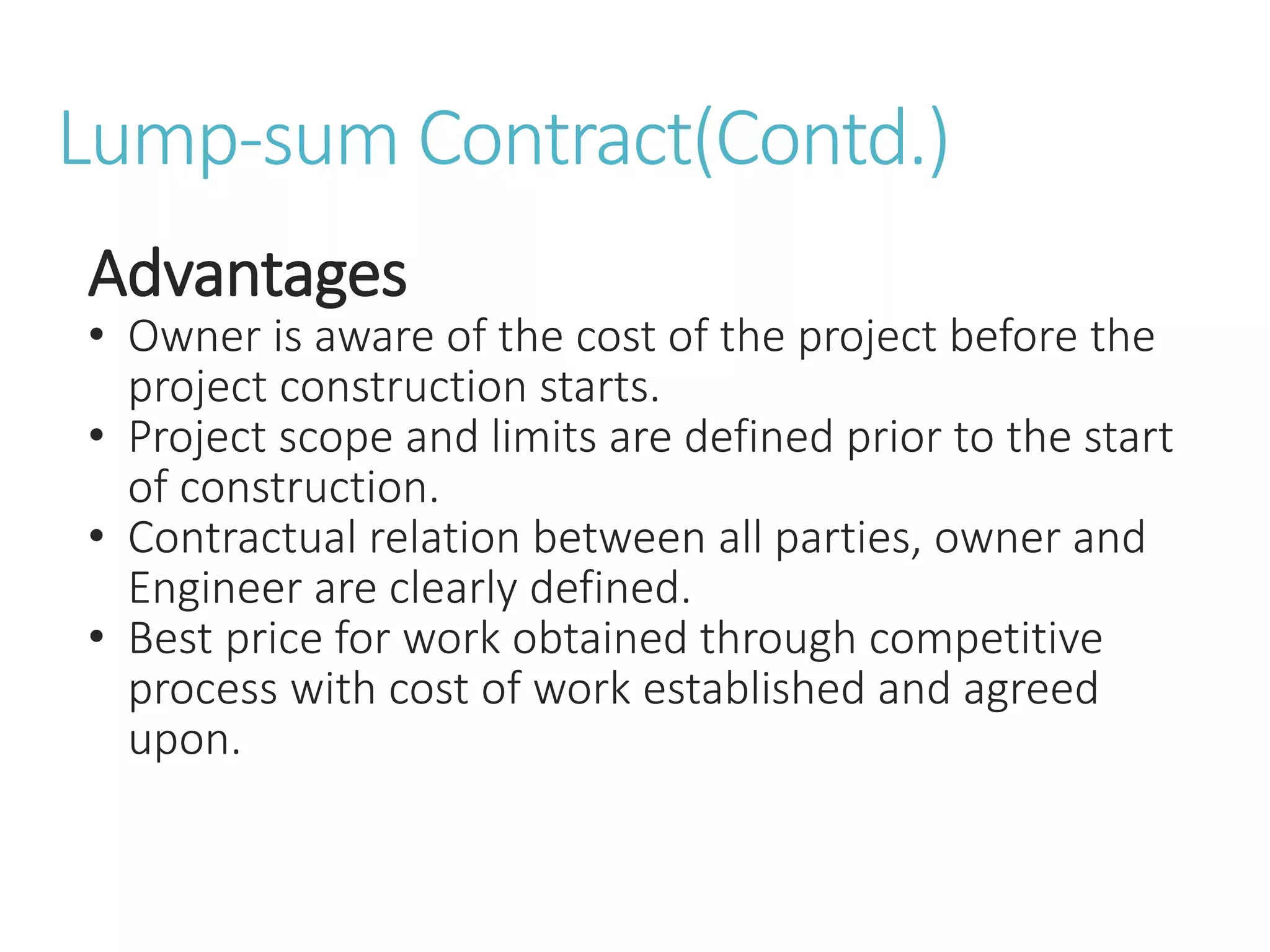 Types of Contract in Construction Management | PPTX