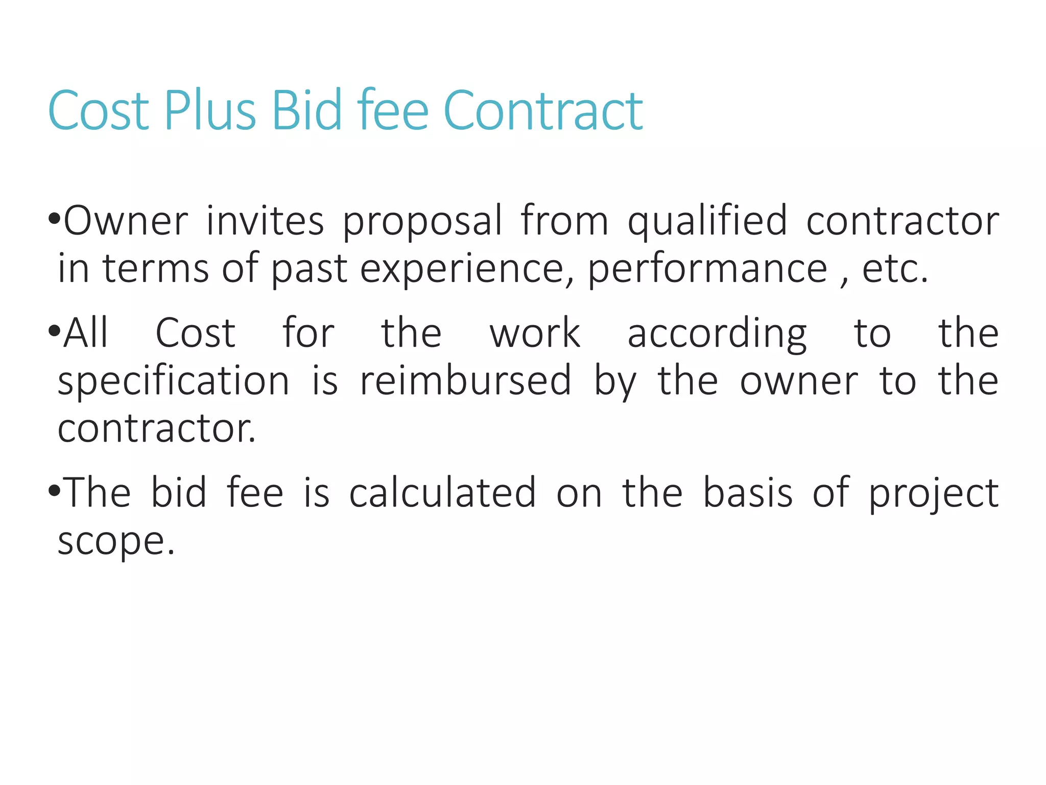 Types of Contract in Construction Management | PPTX