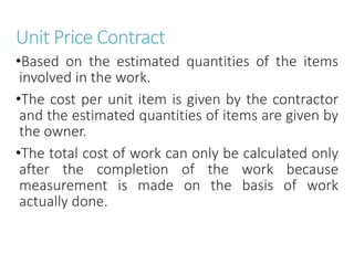 Types of Contract in Construction Management | PPTX